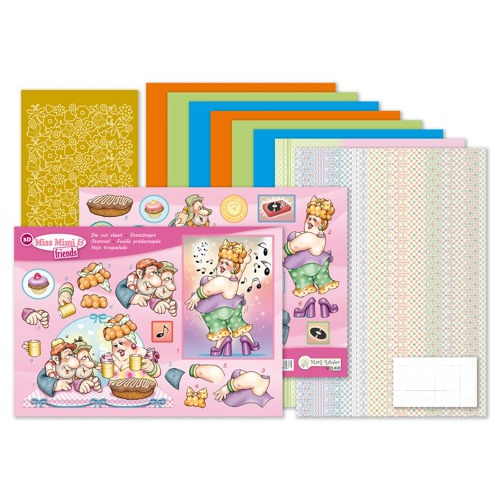 MRJ set Miss Mimi & friends A5 Set for 3 complete cards | De Egel ...