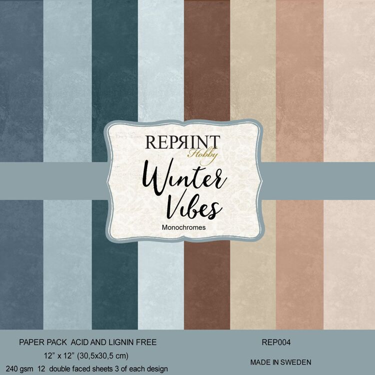 Reprint Winter Vibes 12x12 Inch Cardstock (REP004) | De Egel ...