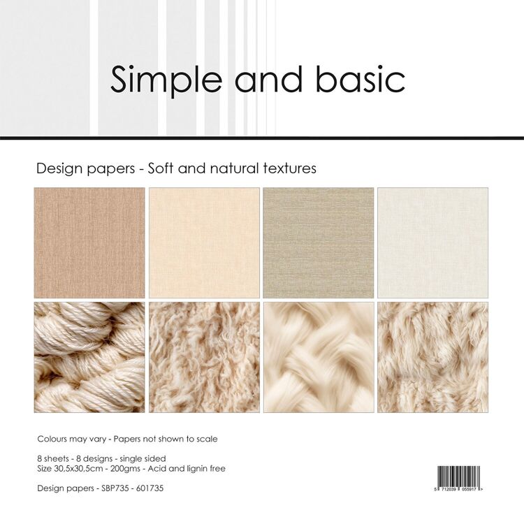 Simple and Basic Soft and natural textures 12x12 Inch Paper Pack ...