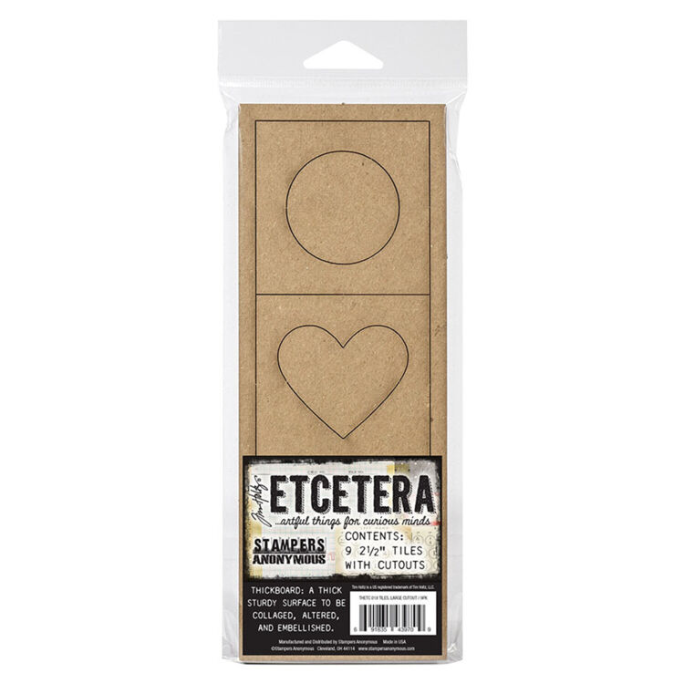Stampers Anonymous Large Cutout Tiles Tim Holtz Etcetera Chipboard ...